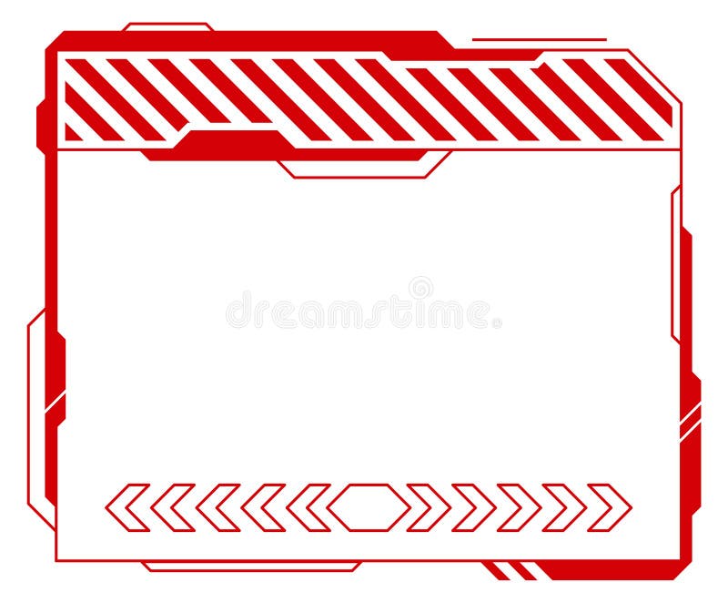 Empty Hud Callout Box in Red Line Style Stock Vector - Illustration of ...