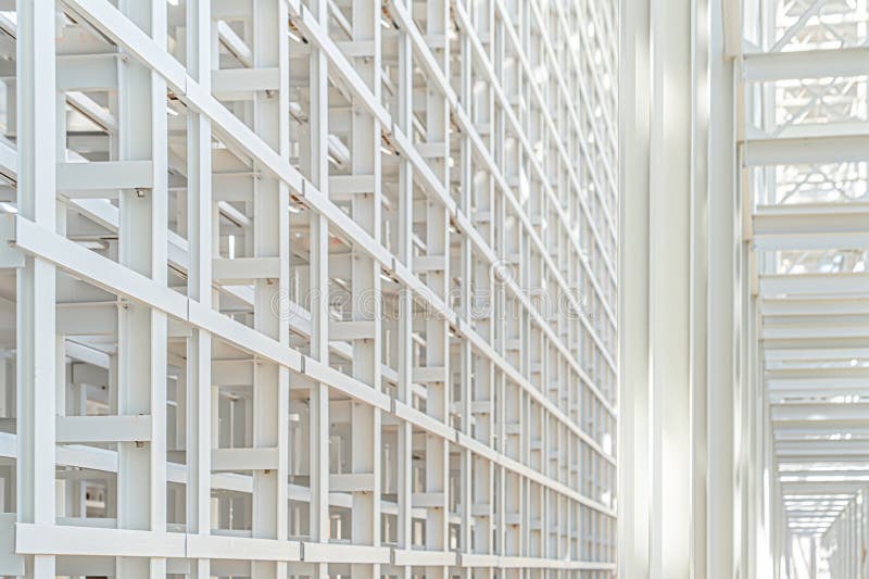 Empty Huge Distribution Warehouse with High Shelves and Pallet, Modern ...