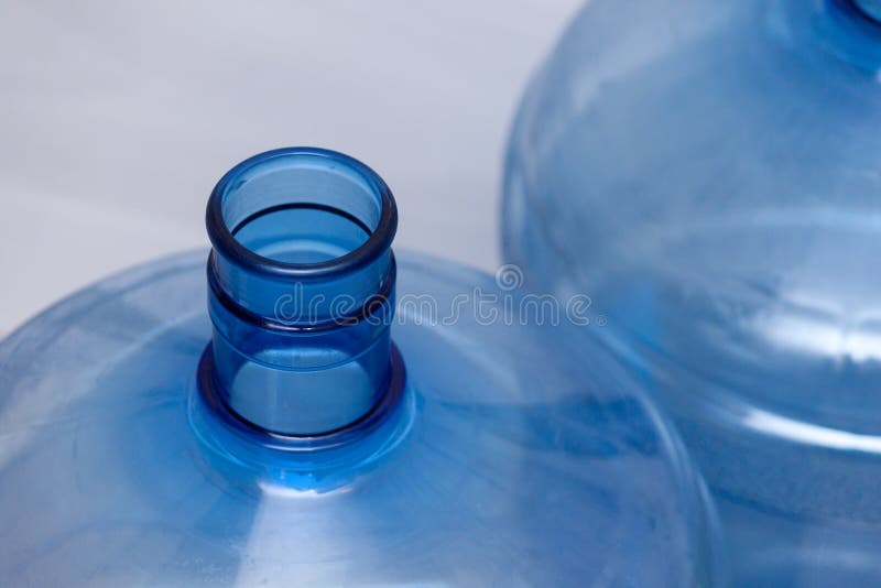 Empty Huge Plastic Canister Bottles for Water Stock Photo - Image of ...