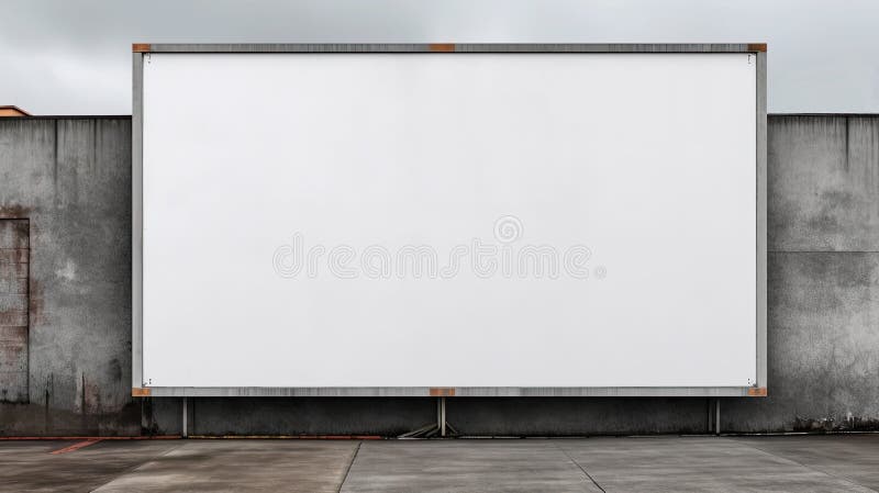 Empty Huge Poster Mockup. Generative AI Stock Illustration ...