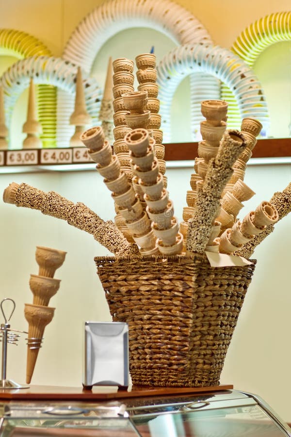 Empty ice cream cones stock photo. Image of cones, dessert - 15780134