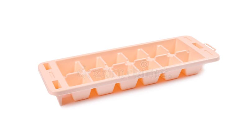 Empty Ice Cube Tray on White Background Stock Image - Image of isolated ...
