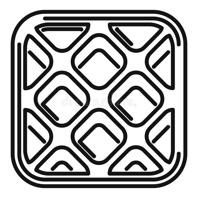 Empty Ice Cube Tray Forming Geometric Pattern Stock Illustration ...