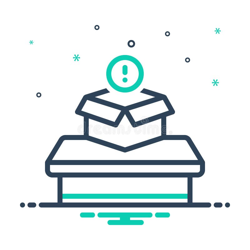 Mix Icon for Empty, Blank and Exclamation Stock Vector - Illustration ...