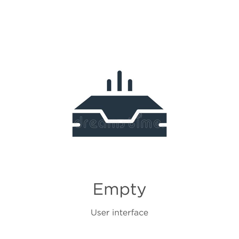 Empty Icon Vector. Trendy Flat Empty Icon from User Interface ...