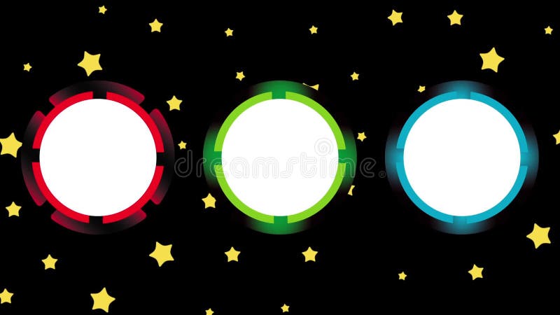 Colourful Round Empty Templates Made of Stars Stock Vector ...
