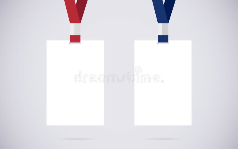 Empty Id Card Badge Set Vector Design Illustration Stock Vector ...