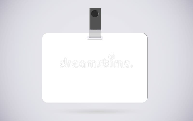 Empty Id Card Plastic Badge Set Vector Design Illustration Stock Vector ...