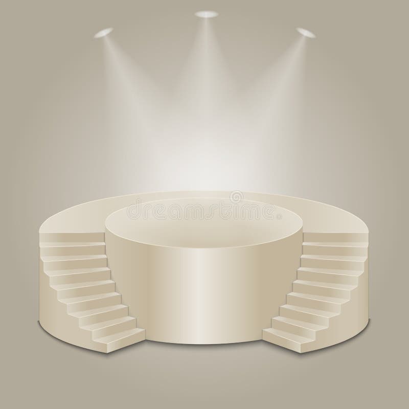 Empty illuminated podium stock vector. Illustration of design - 37483218