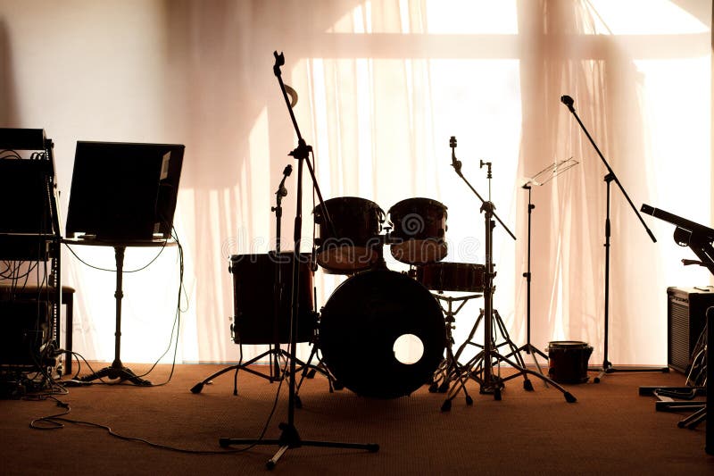 Empty illuminated stage stock photo. Image of club, magic - 112436538