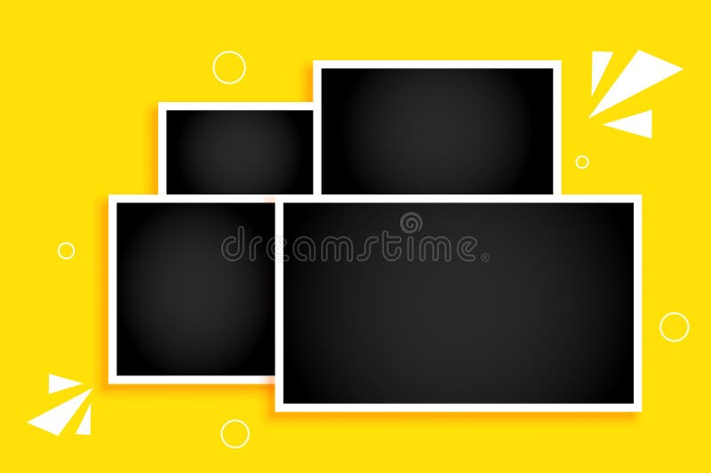 Empty Image Display Cover Layout for Wall Snapshot Stock Vector ...