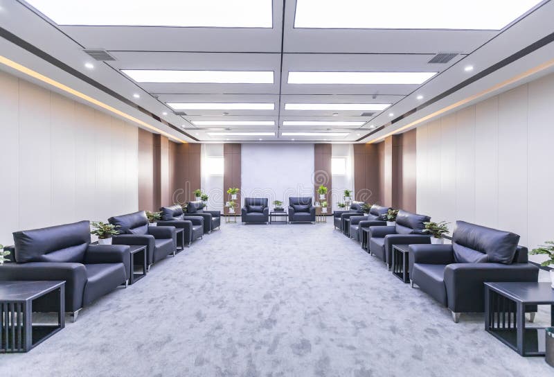 An Empty Indoor Conference Room Stock Image - Image of lobby, room ...