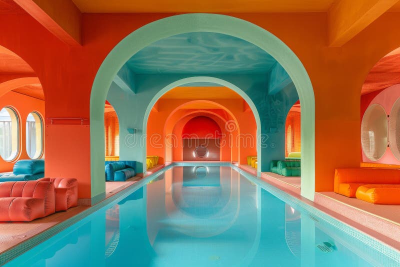 Empty Indoor Playground and Colourful Interior. Generative AI Stock ...