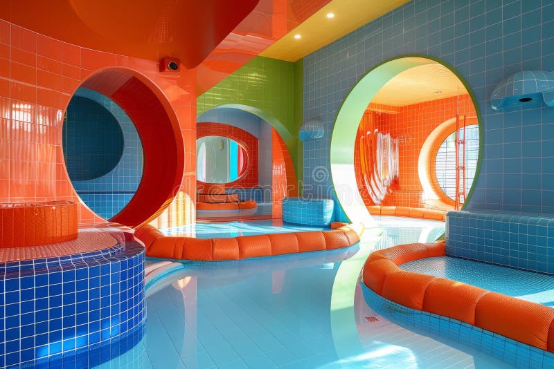 Empty Indoor Playground and Colourful Interior. Generative AI Stock ...