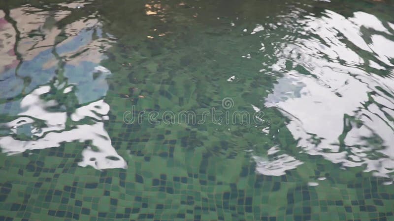 Empty Indoor Swimming Pool with Flares on Water Stock Footage - Video ...