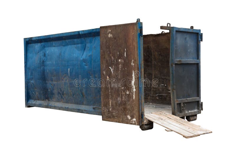 Empty Industrial Container for Construction Waste. Isolated Stock Photo ...
