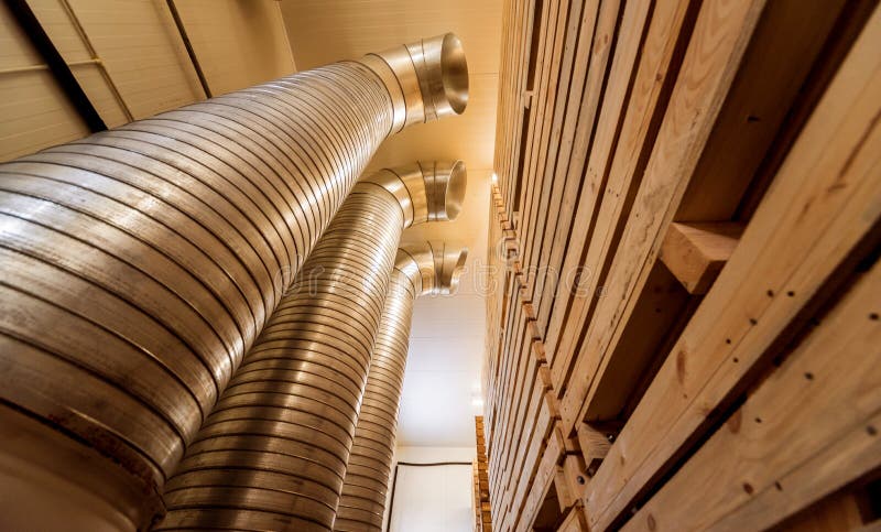 Empty Industrial Freezer Warehouse for Vegetable Storage. Stock Image ...