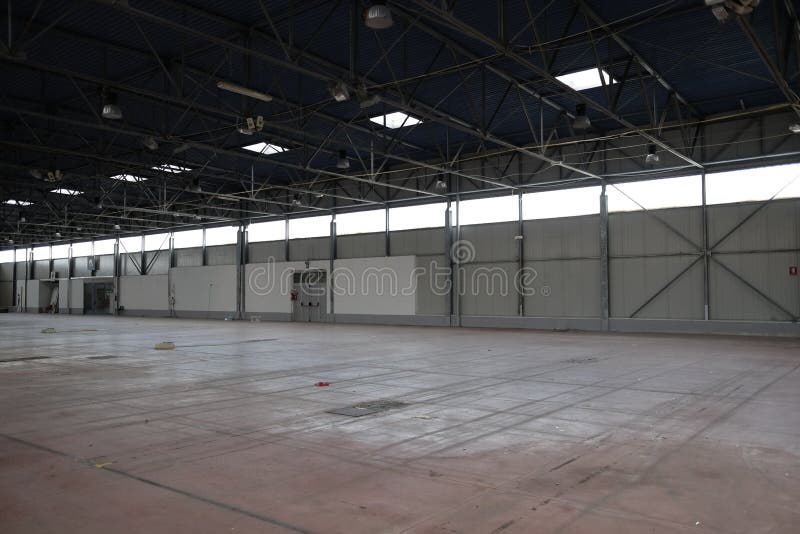 Empty industrial shed stock image. Image of structure - 104754045