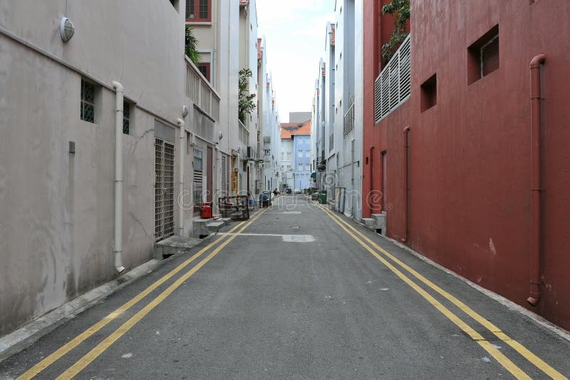 Empty Inner City Street stock image. Image of doorway - 23589851