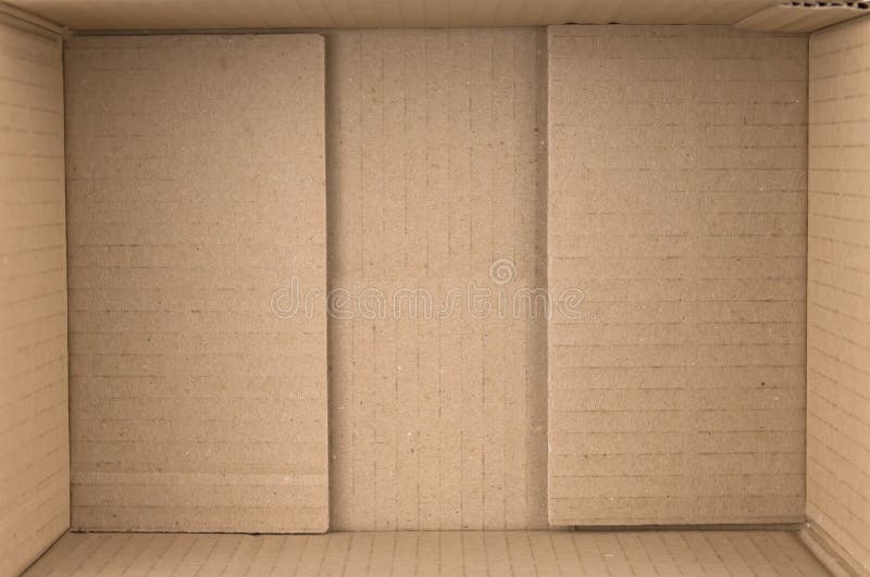 Empty Inside Brown Box Carton Paper Package Open Packing Stock Image ...