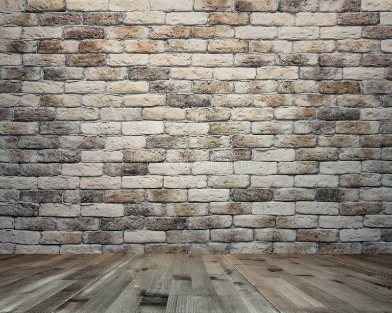 Empty interior, brick wall stock photo. Image of messy - 164249834