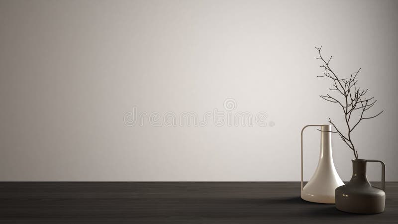 Empty Interior Design Concept, Wooden Table or Shelf with Modern ...