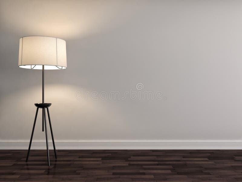 Empty Interior with Lamp Included. 3d Illustration Stock Illustration ...
