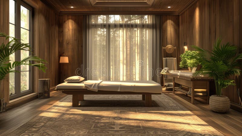 Empty Interior of Massage and Therapy Room. Generative AI Stock Image ...