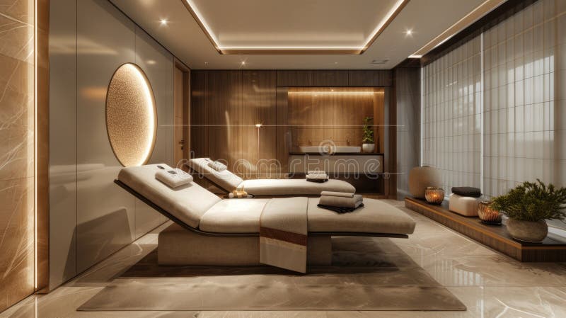 Empty Interior of Massage and Therapy Room. Generative AI Stock Image ...