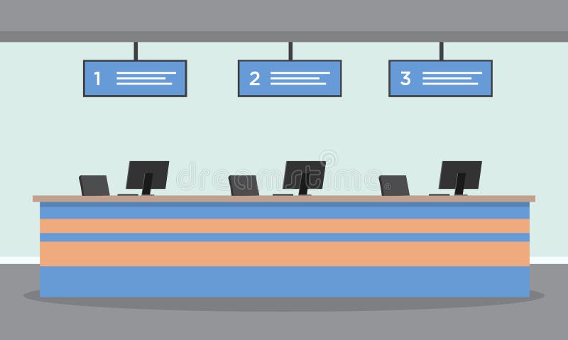 Empty Interior of Modern Banking Office. Providing Banking Services in ...