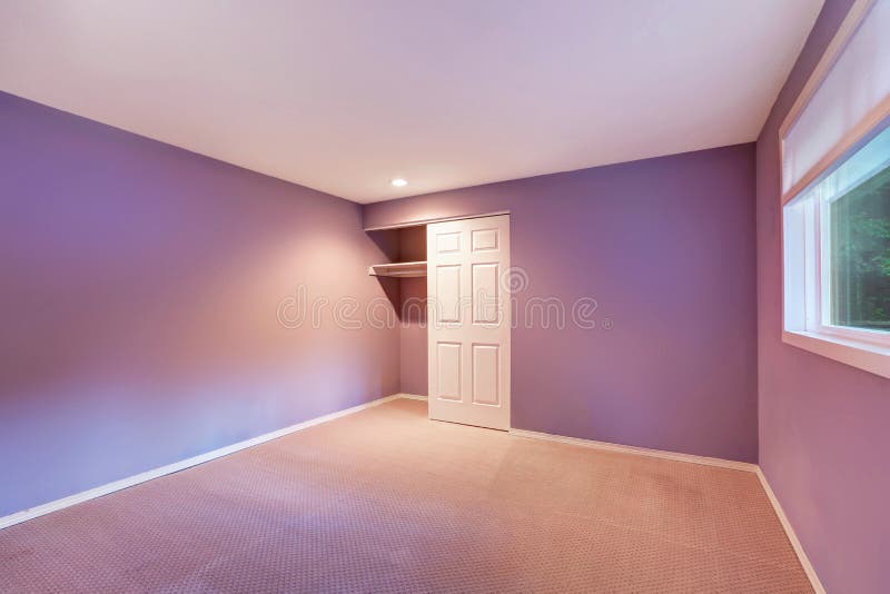 Empty purple room stock image. Image of bare, style, horizontal - 61773211