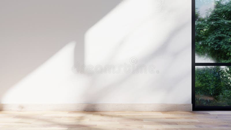 Empty Interior Room Shadow Wall Space Background Mock Up Architecture ...