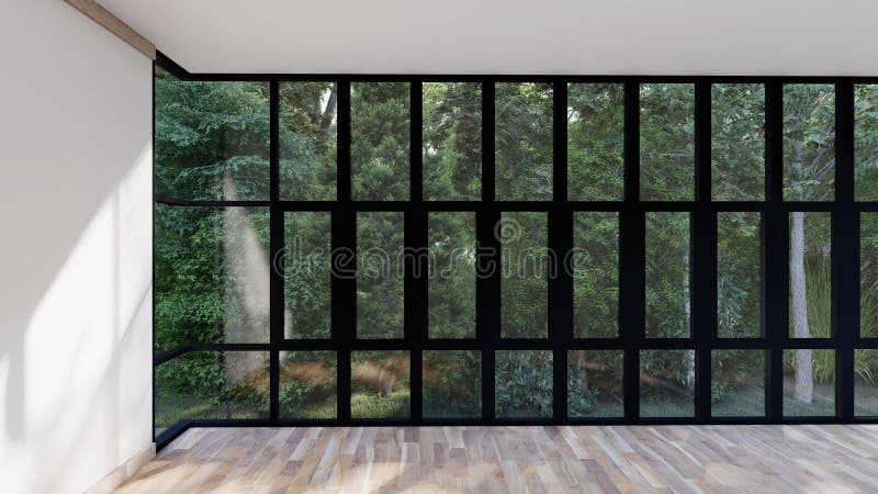Empty Interior Room Shadow Wall Space Background Mock Up Architecture ...