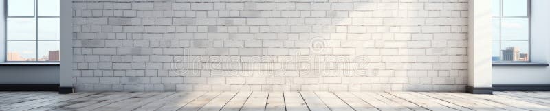 Empty Interior Room Space, Big Windows, Concrete Floor with a Large ...