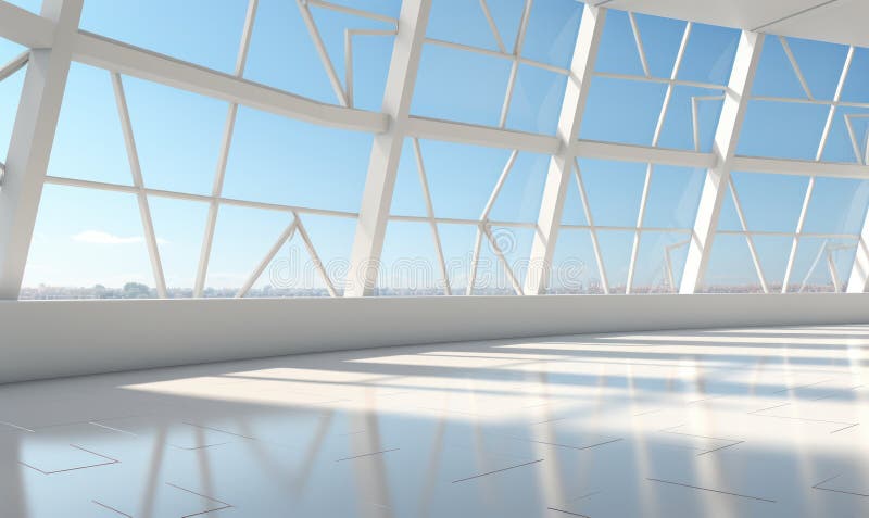 Large Space Modern Empty Interior Room Space, Modern Floor with a ...