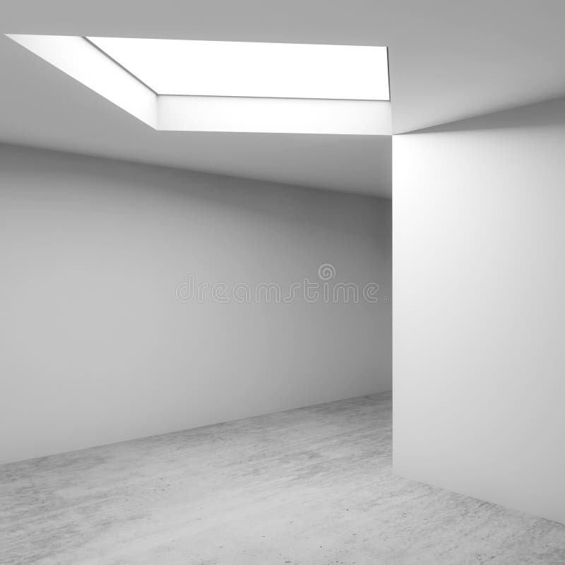Empty Interior, Square 3d Illustration Stock Illustration ...