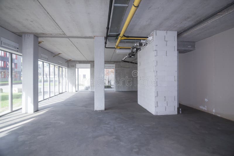 Unfinished Building Interior Stock Image - Image of home, beam: 20952137