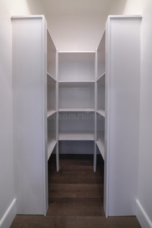 Empty Interior of a Walk-in Closet Interior Stock Image - Image of ...