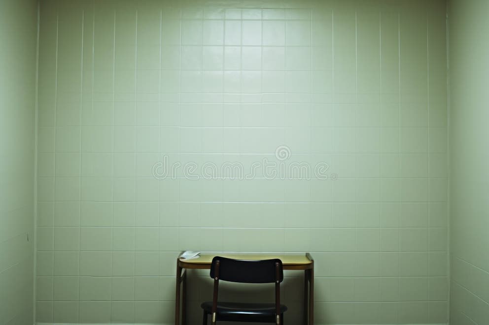 Empty Interrogation Room with Chair and Table Generative Ai Stock ...