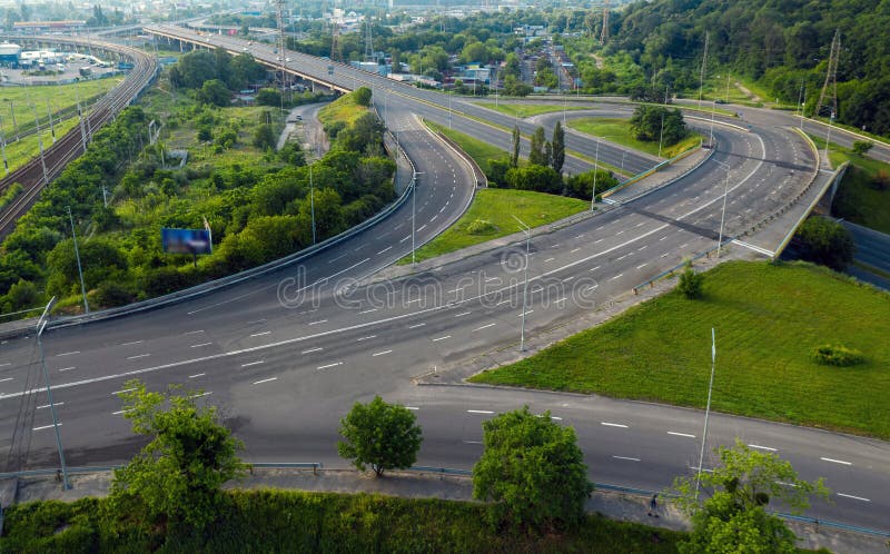 Empty Intersection in the Morning Editorial Photography - Image of ...
