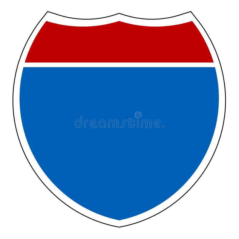 Interstate sign stock vector. Illustration of blank, metal - 5983308