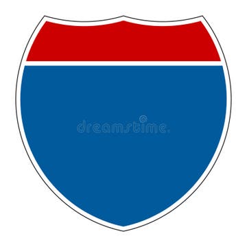 Empty Interstate Sign stock vector. Illustration of highway - 4973672