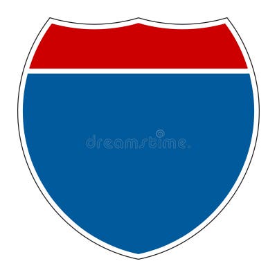 Empty Interstate Sign stock vector. Illustration of highway - 4973672