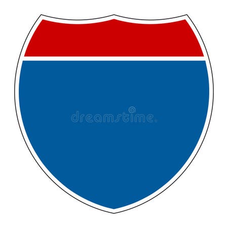 Empty Interstate Sign stock vector. Illustration of highway - 4973672