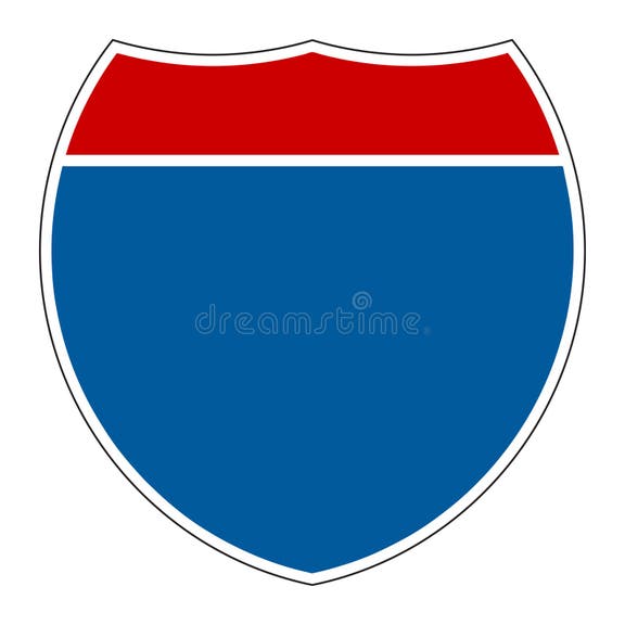 Empty Interstate Sign stock vector. Illustration of highway - 4973672