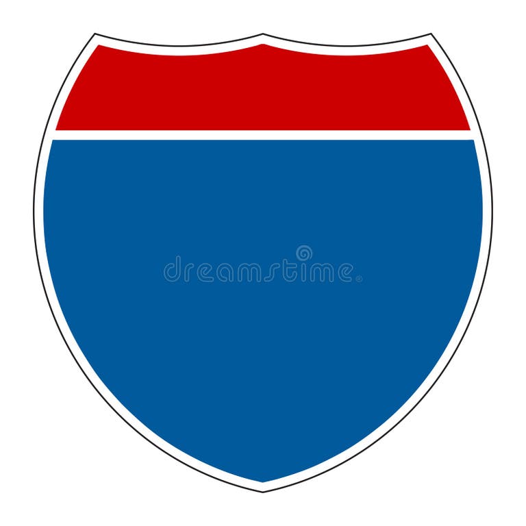 Empty Interstate Sign stock vector. Illustration of highway - 4973672