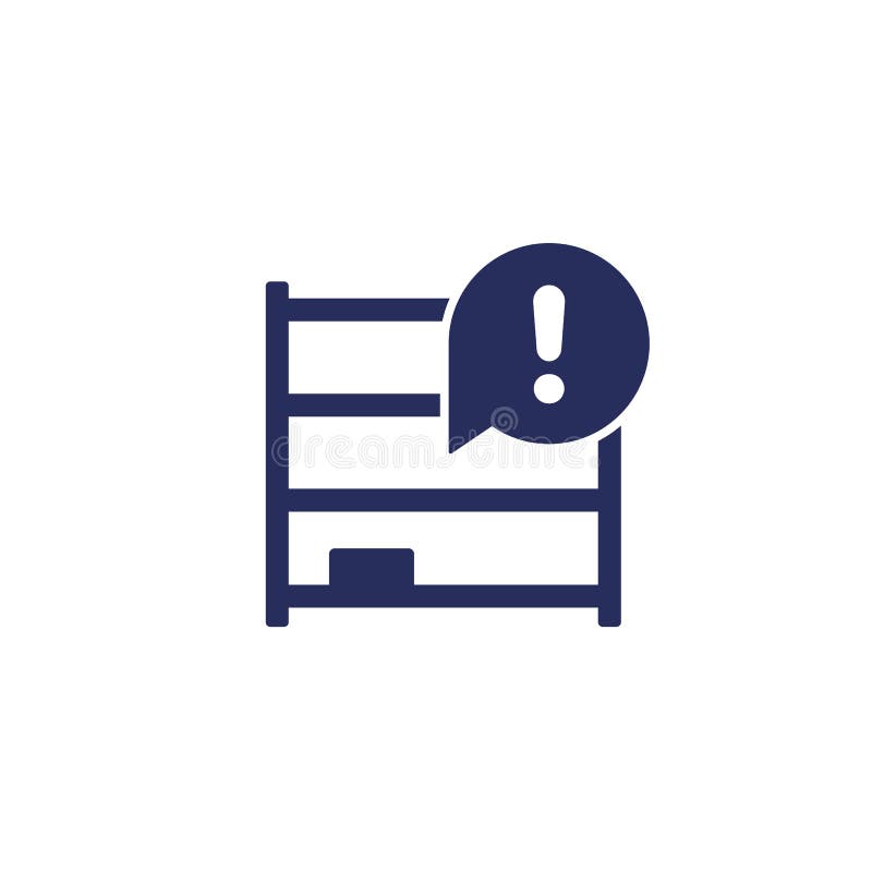 Empty Inventory or Shelves Icon Stock Vector - Illustration of shortage ...