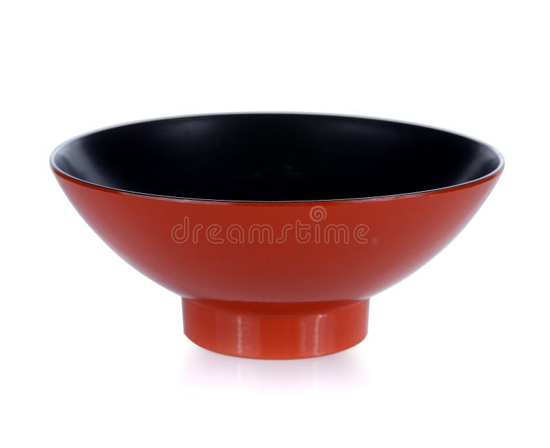 Empty Japanese Bowl on White Stock Photo - Image of cuisine, leaves ...