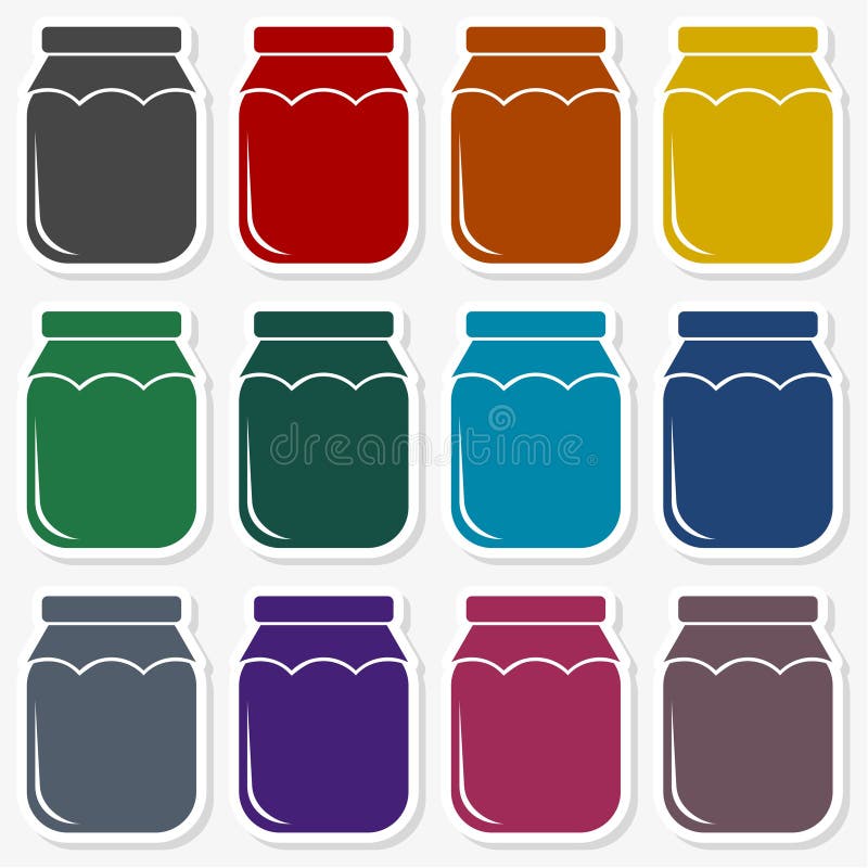 Empty Jar - Illustration stock vector. Illustration of logo - 159040213