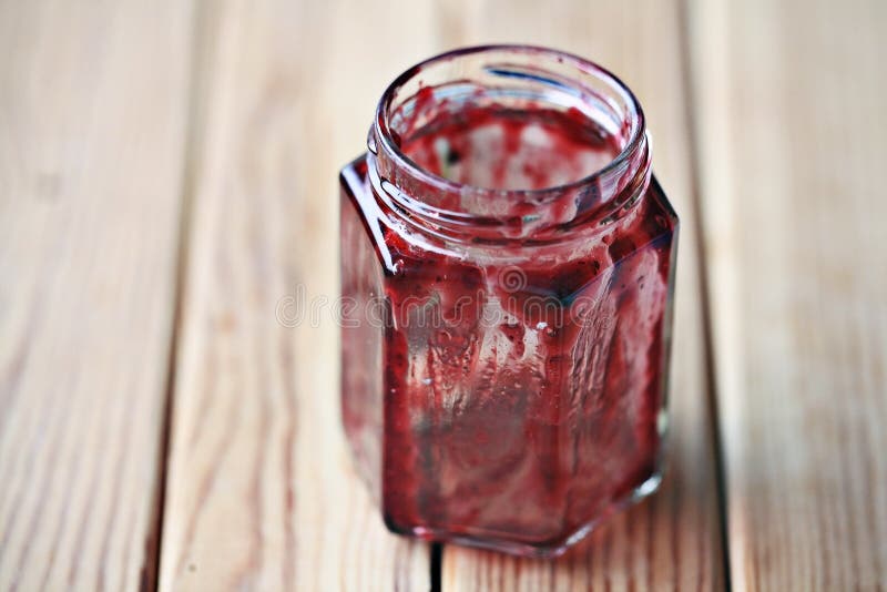 Empty jar of jam stock image. Image of delicious, color - 45563623